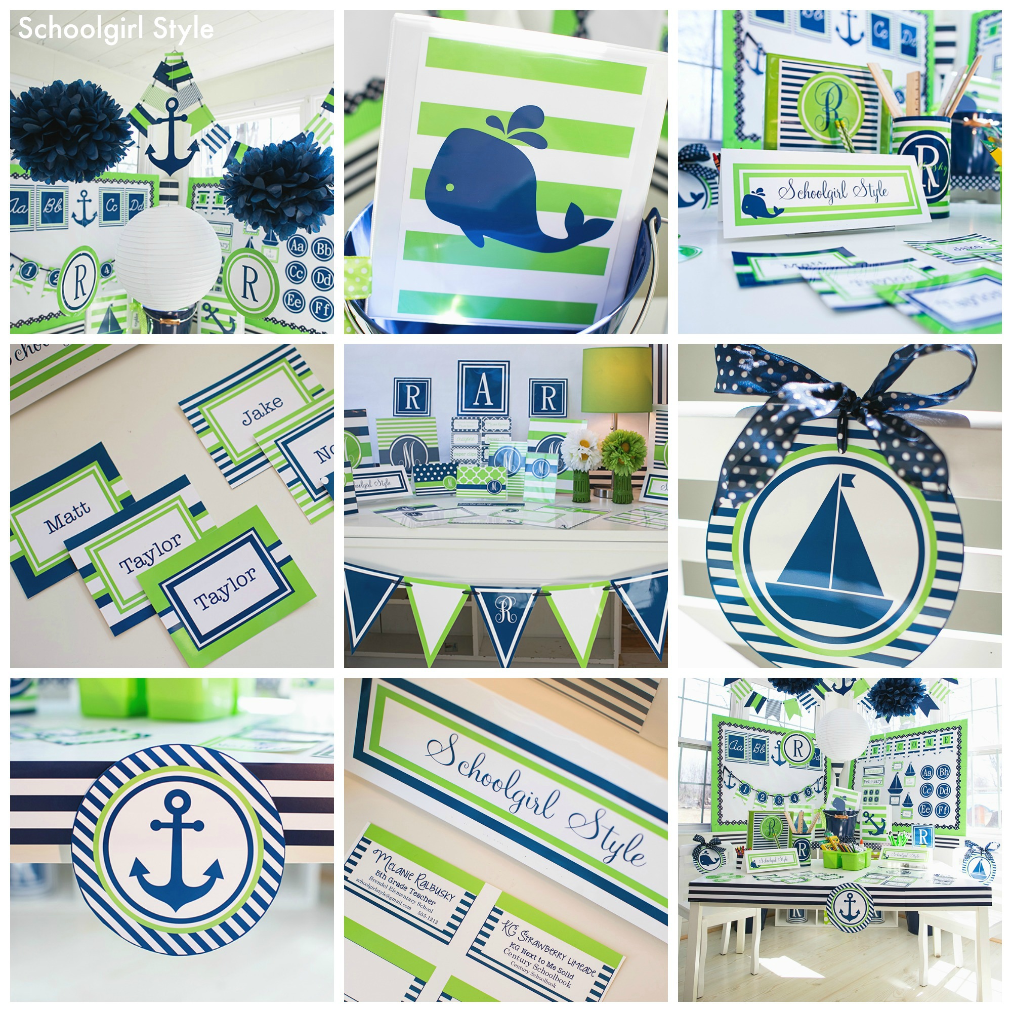 Preppy Nautical Classroom Theme